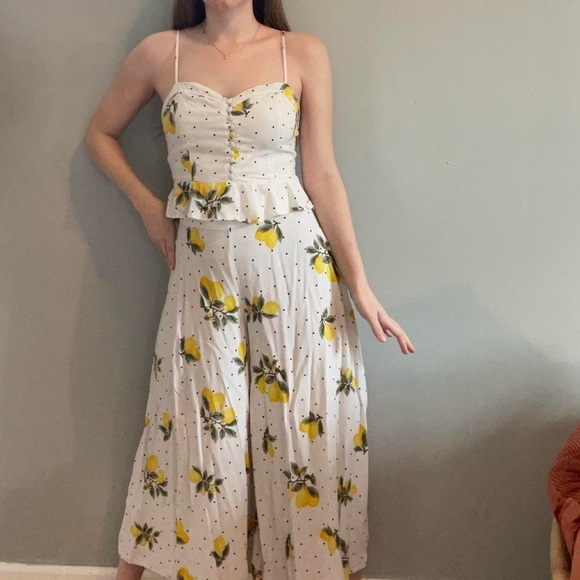 Forever 21 | Other | Forever 2 Lemon Set Whitepolka Dot Set | Poshmark